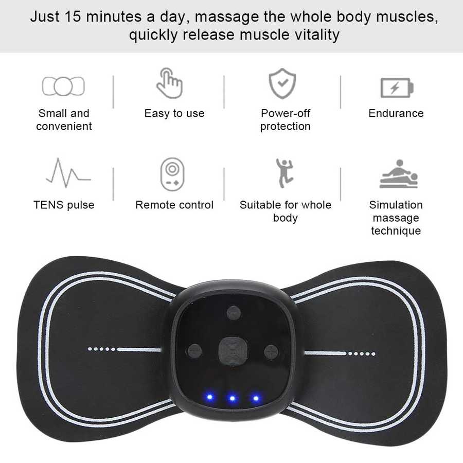 Rechargeable Wireless Remote Control Cervical Massage Paste Mini Massa ...
